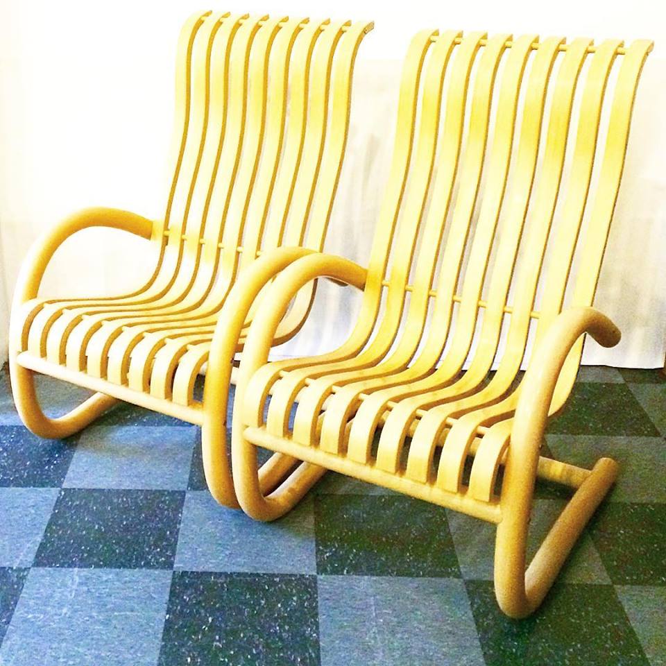 Pair of lounge chairs made with PVC decking material – NVISION | Cincinnati